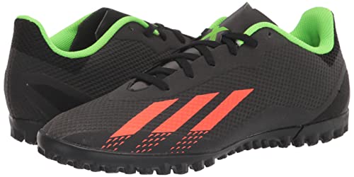 adidas X Speedportal.4 Turf Soccer Shoe, Black/Solar Red/Solar Green, 1.5 US Unisex Little Kid