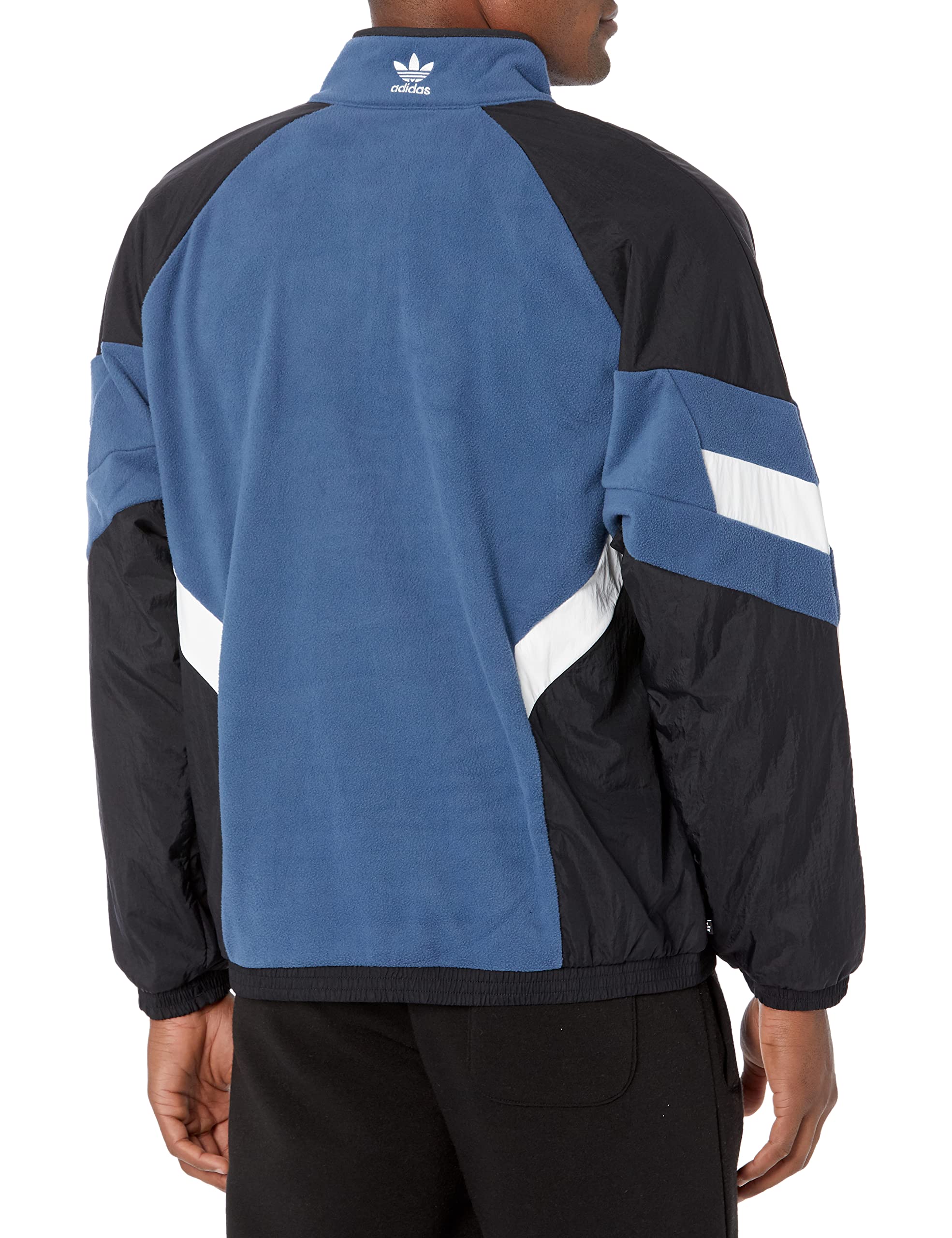 adidas Originals Men's Rekive Polarfleece, Wonder Steel/Black, Medium