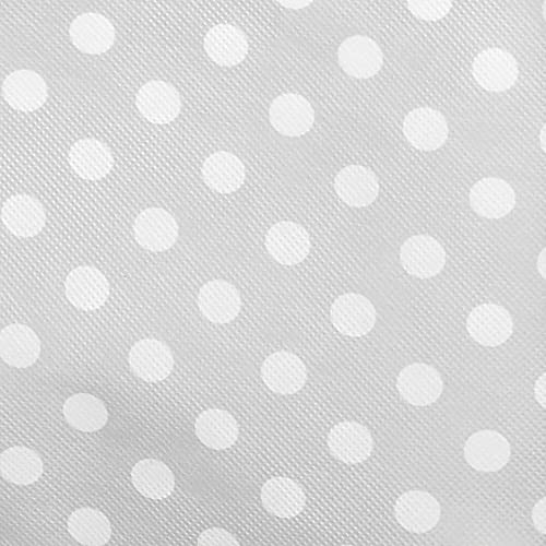 mDesign Large Laundry Hamper Basket with Hinged Lid - Portable and Foldable for Compact Storage - Single Hamper Design for Nursery, Girl's Room, Kid's Playroom - Fun Polka Dot Print - Gray/White Dots
