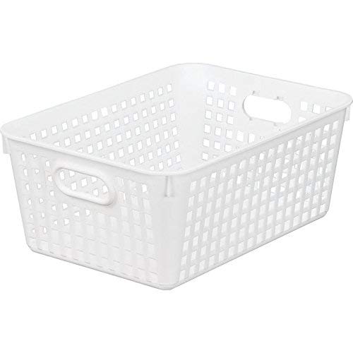 Really Good Stuff - 666014 Plastic Storage Baskets for Classroom or Home Use β Stackable Mesh Plastic Baskets with Grip Handles β Bright Neon Colors β 13" x 10" (Set of 6)