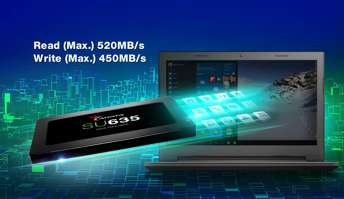 ADATA SU635 240GB 3D-NAND SATA 2.5 Inch Internal SSD - 100 Pack (ASU635SS-240GQ-R-100PK)