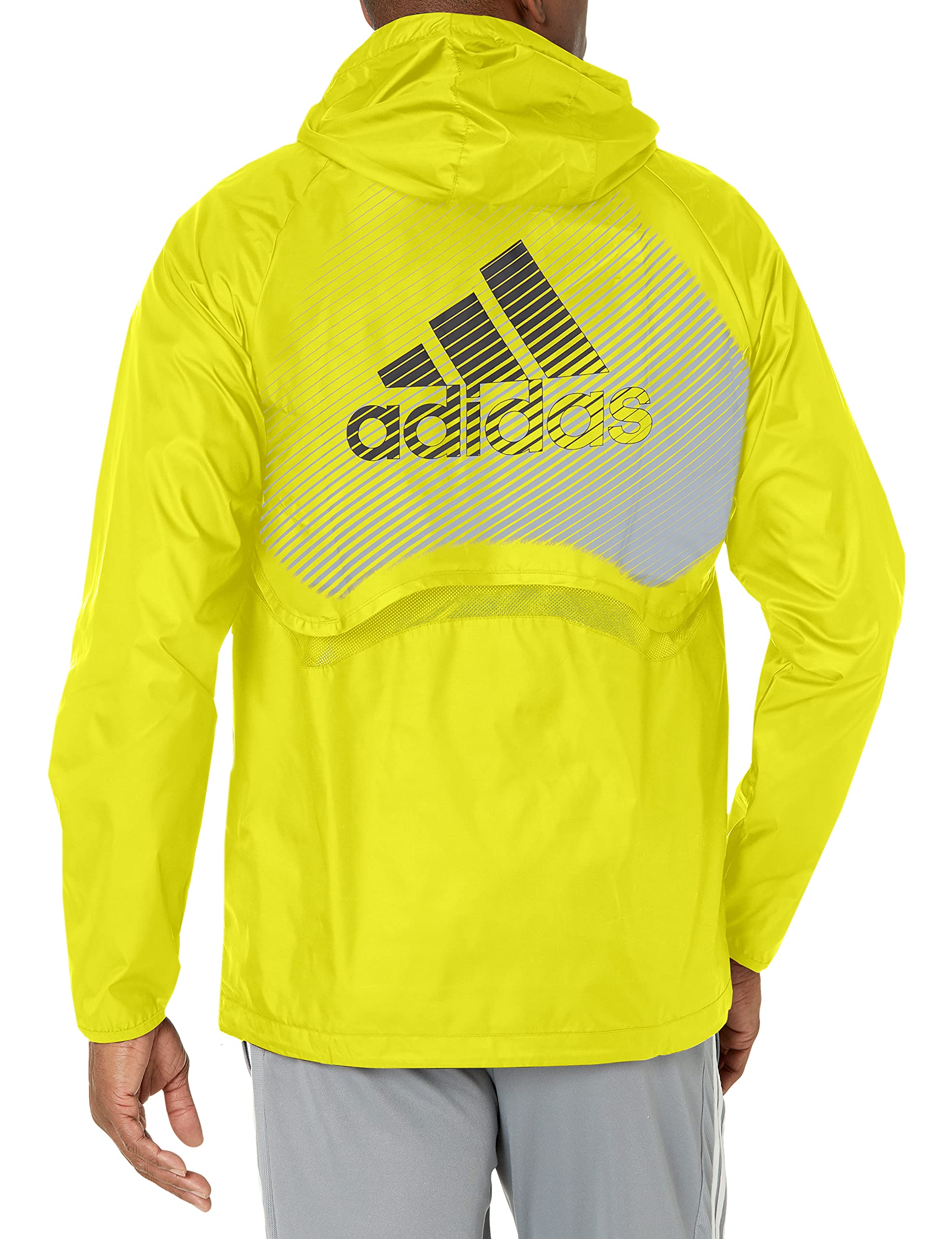 adidas,Mens,Activated Tech Windbreaker,Acid Yellow,XX-Large