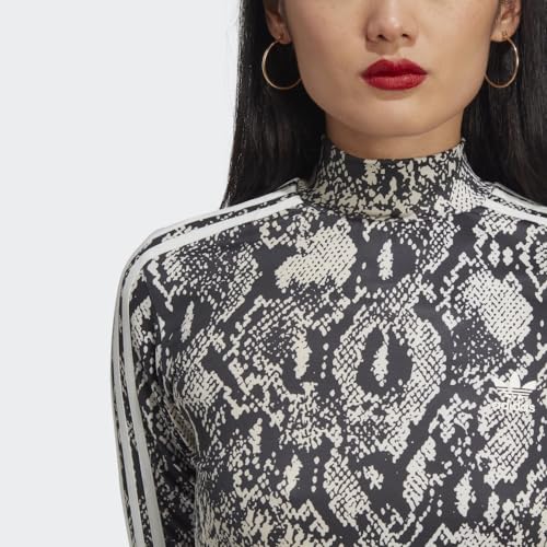adidas Originals Women's All Over Print Longsleeve T-Shirt, Black/Multicolor, Large