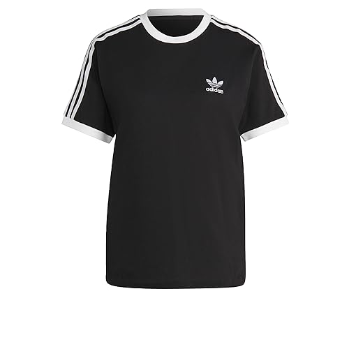 adidas Originals Women's 3-Stripes T-Shirt, Black, Small