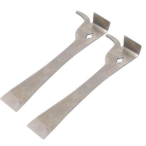 APlayfulBee 2pcs-Polished Stainless Steel Hive Scraper Tools J-Hook Beekeeping Tools Bee Hive Box Scraper Knife for Beekeepers Supplies Beekeeping Equipment