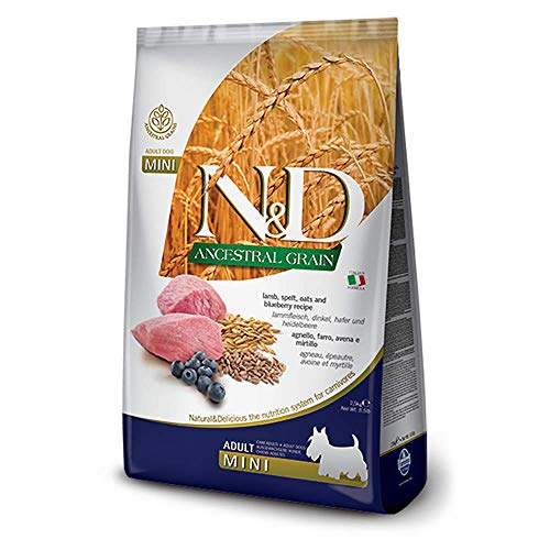 Farmina Natural And Delicious Lamb And Ancestral Low-Grain Formula Small Bites Dry Dog Food, 5.5-Pound