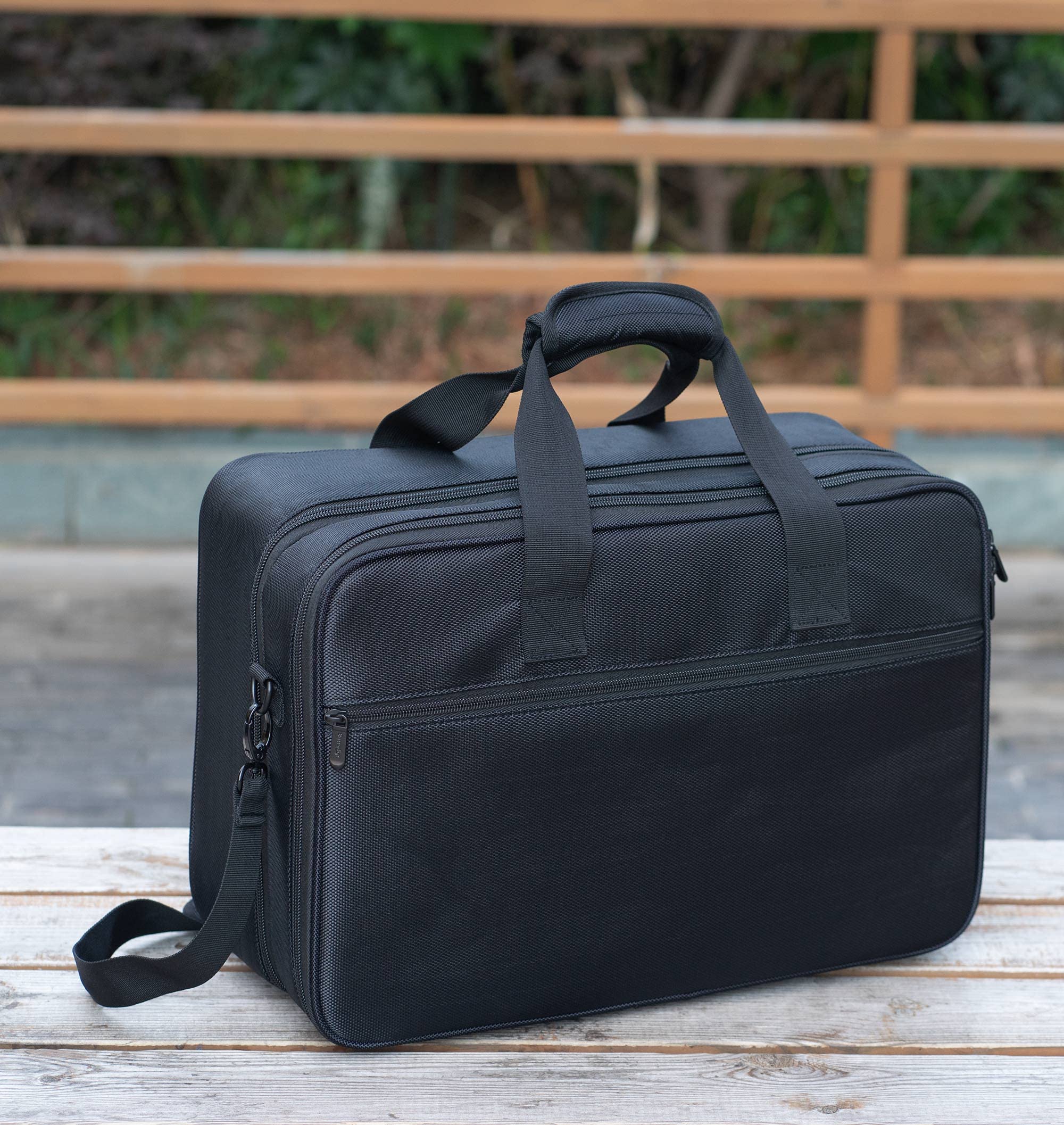 ButterFox Carrying Case Bag for PS5, Double Compartment Travel Case for Playstation 5 (Black/Blue)