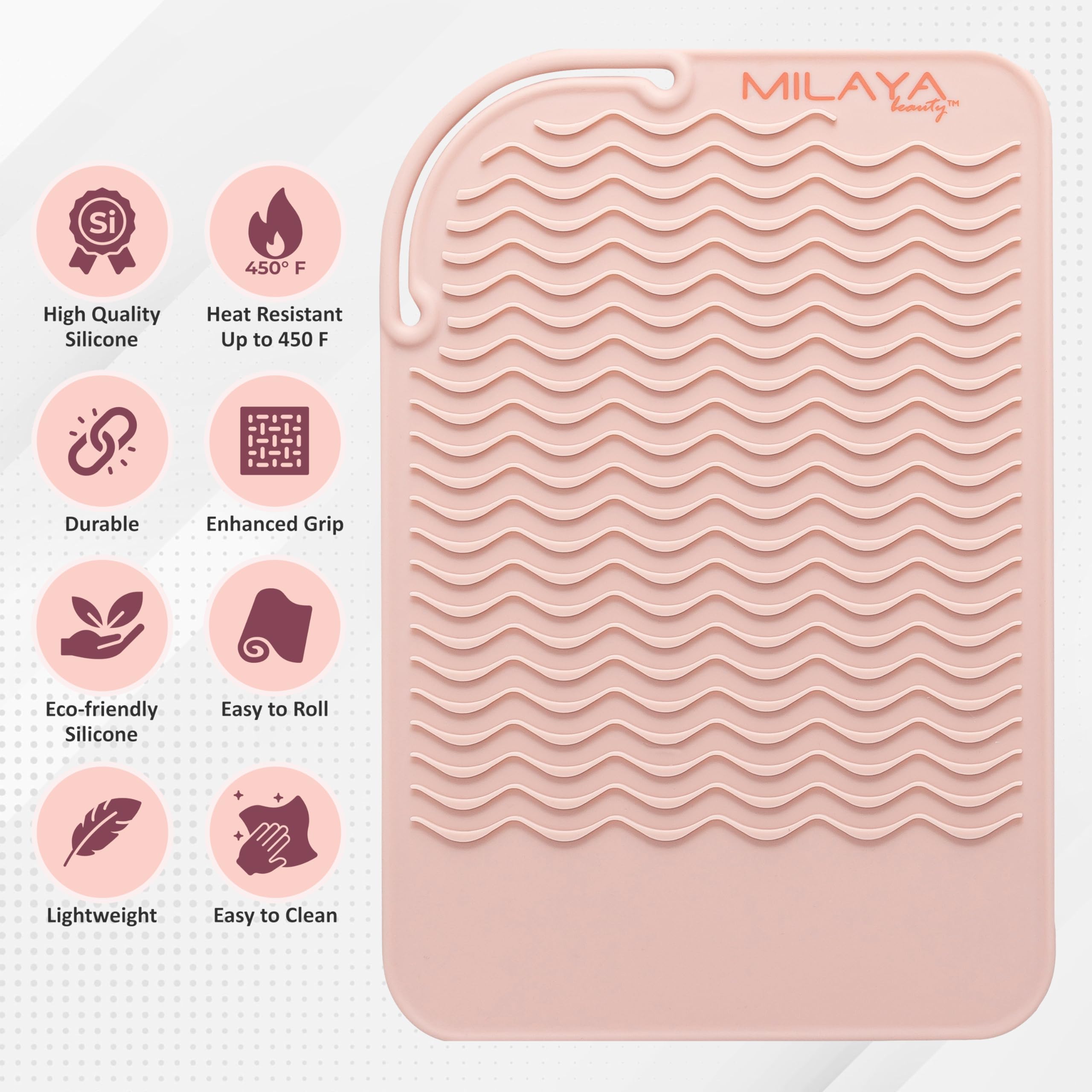Heat Resistant Mat - Iron Mat - Curling Iron Holder - Silicone Heat Resistant Mat - Makeup Mat - Hot Tools Mat - Hot Tools Flat Iron Holder
