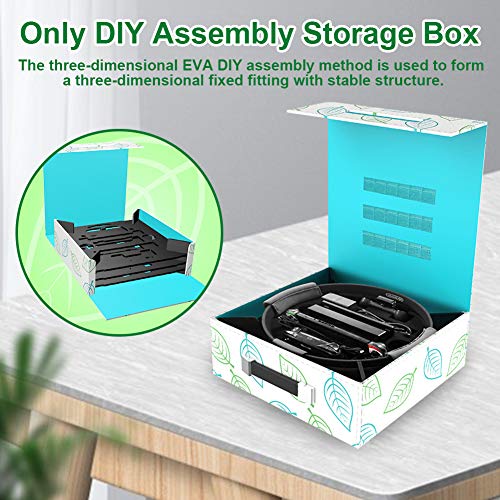 Buyfunny01 Switch Storage Box Magic Stick DIY Assembly Storage Case Host Protection Professional for Switch,49.5x35x5cm,White