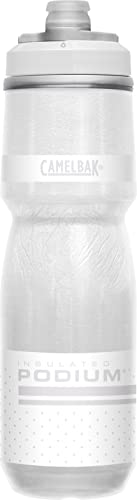 CamelBak Podium Chill Insulated Bike Water Bottle - Easy Squeeze Bottle - Fits Most Bike Cages - 24oz, Reflective Ghost