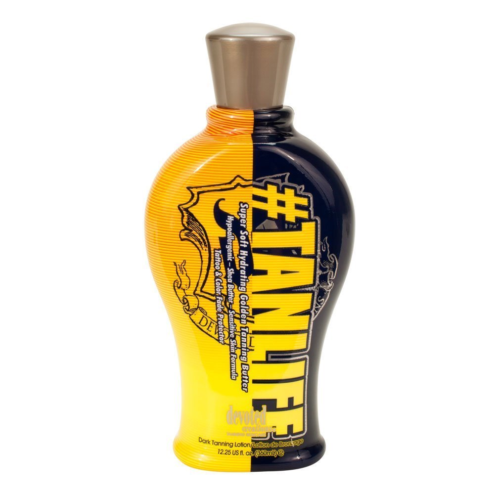 Devoted Creations Hydrating Tanning Butter, 12.25 Fl Oz, Natural, Paraben Free, Sensitive Skin Shea Butter Formula, Hypoallergenic, Anti-aging, Firming, Unisex, Tattoo & Color Fade Protectors