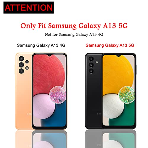 Compatible with Samsung Galaxy A13 5G Case(NOT for A13 4G), with Belt Clip Holster Heavy Duty Rugged Shockproof Full Body Protection Kickstand Phone case for Samsung Galaxy A13 5G (Black)