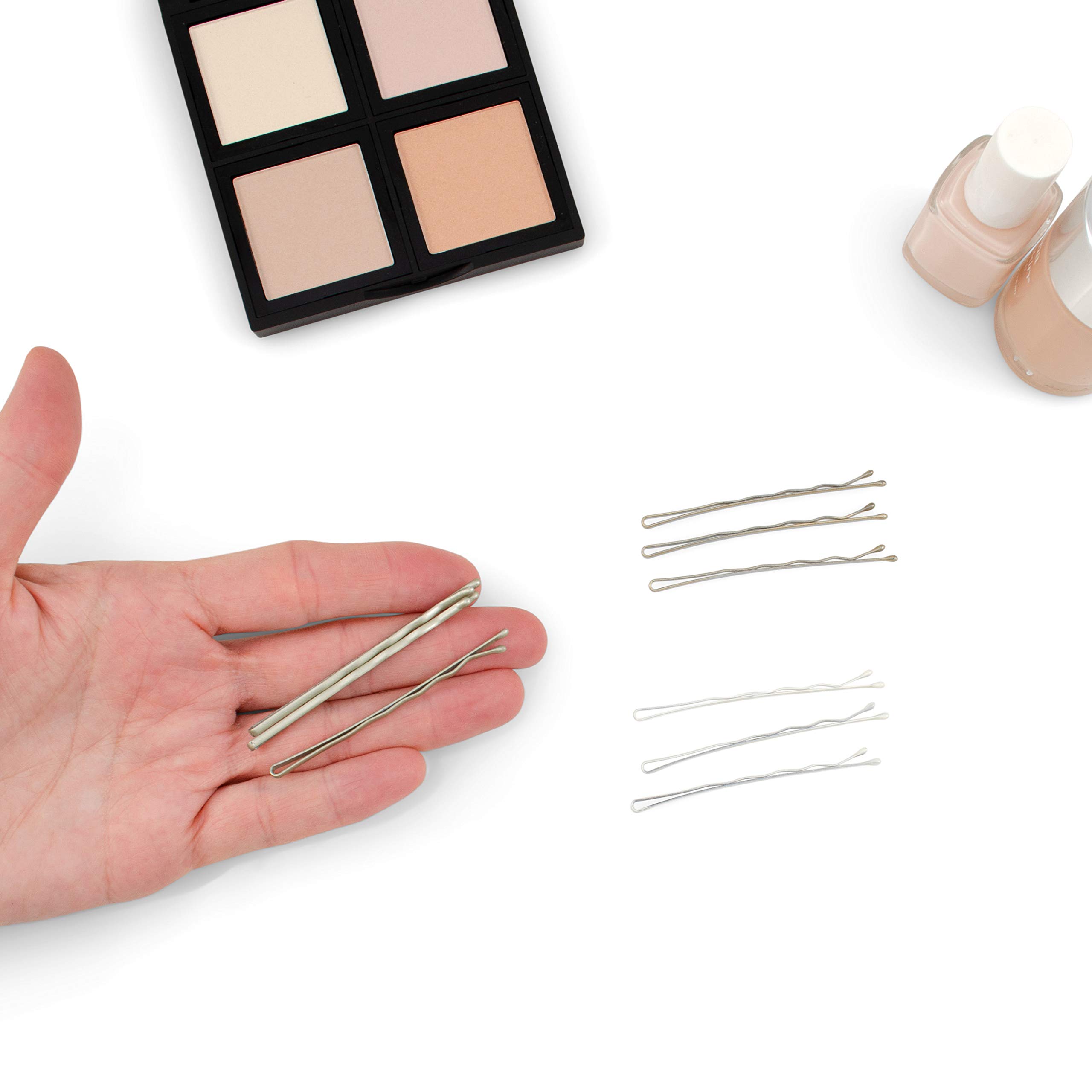Heliums Large Bobby Pins - Light Ash Blonde - 2.5 Inch Extra Long Wavy Hair Pins - 24 Pack