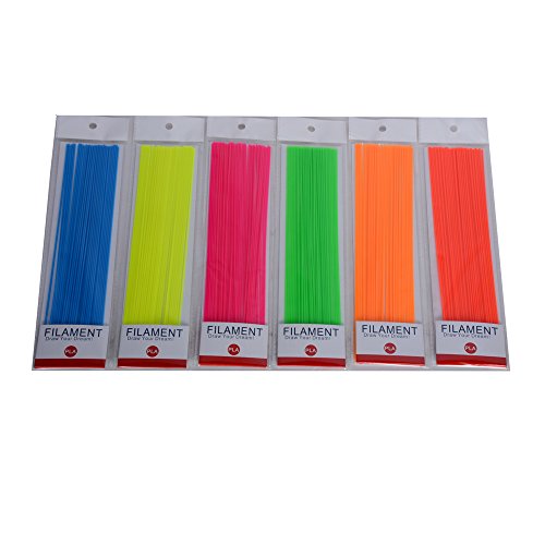 LEE FUNG 3D Pen Filament Refills Set of 12 Colors 1.75mm PLA Straight 3D Printing Filament Stick Dimensional Accuracy +/- 0.05 mm for 3D Printer Pen