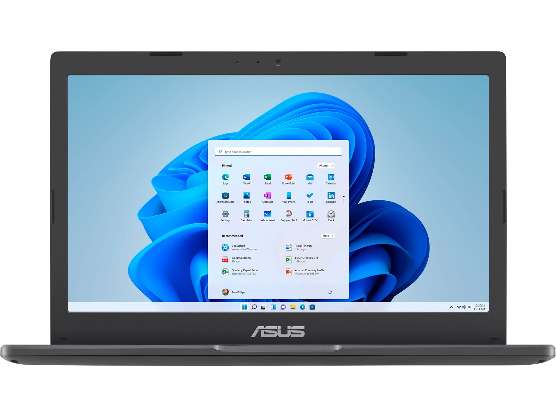 ASUS 2022 11.6" HD Laptop, Intel Celeron N4020 Processor, 4GB RAM, 64GB eMMC Flash Memory, Intel HD Graphics, HD Webcam, Star Black, 1-Year Office, Win11 S, 128GB SnowBell USB Card