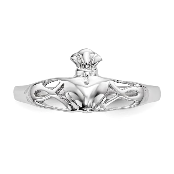 925 Sterling Silver Heart Love Irish Claddagh Celtic Ring Jewelry Size 8