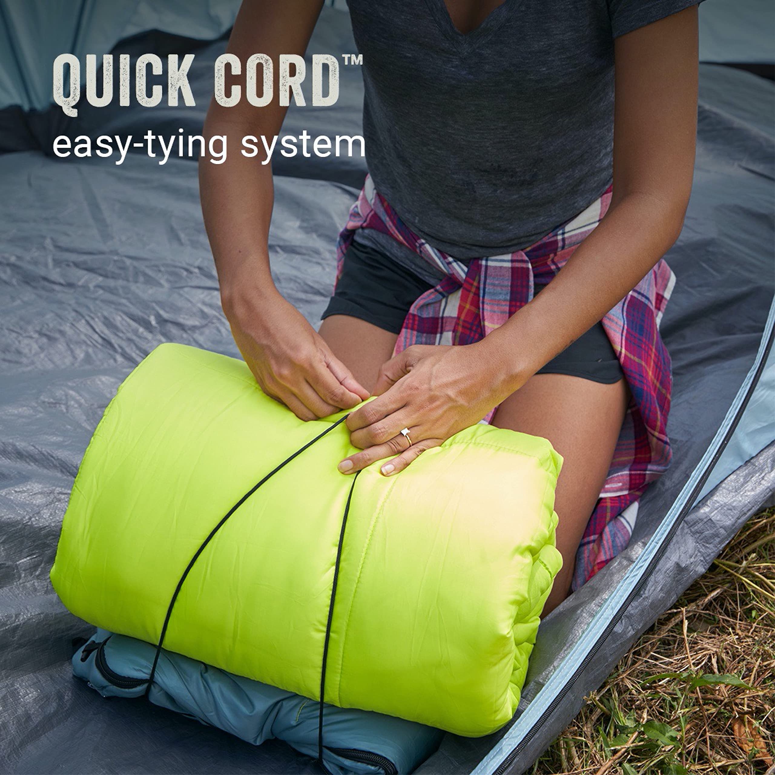 Coleman Kompact Sleeping Bag, Indoor/Outdoor Lightweight Sleeping Bag for Adults, 20°F/30°F/40°F Options for Camping, Hiking, Backpacking with Included Compression Sack; Big & Tall