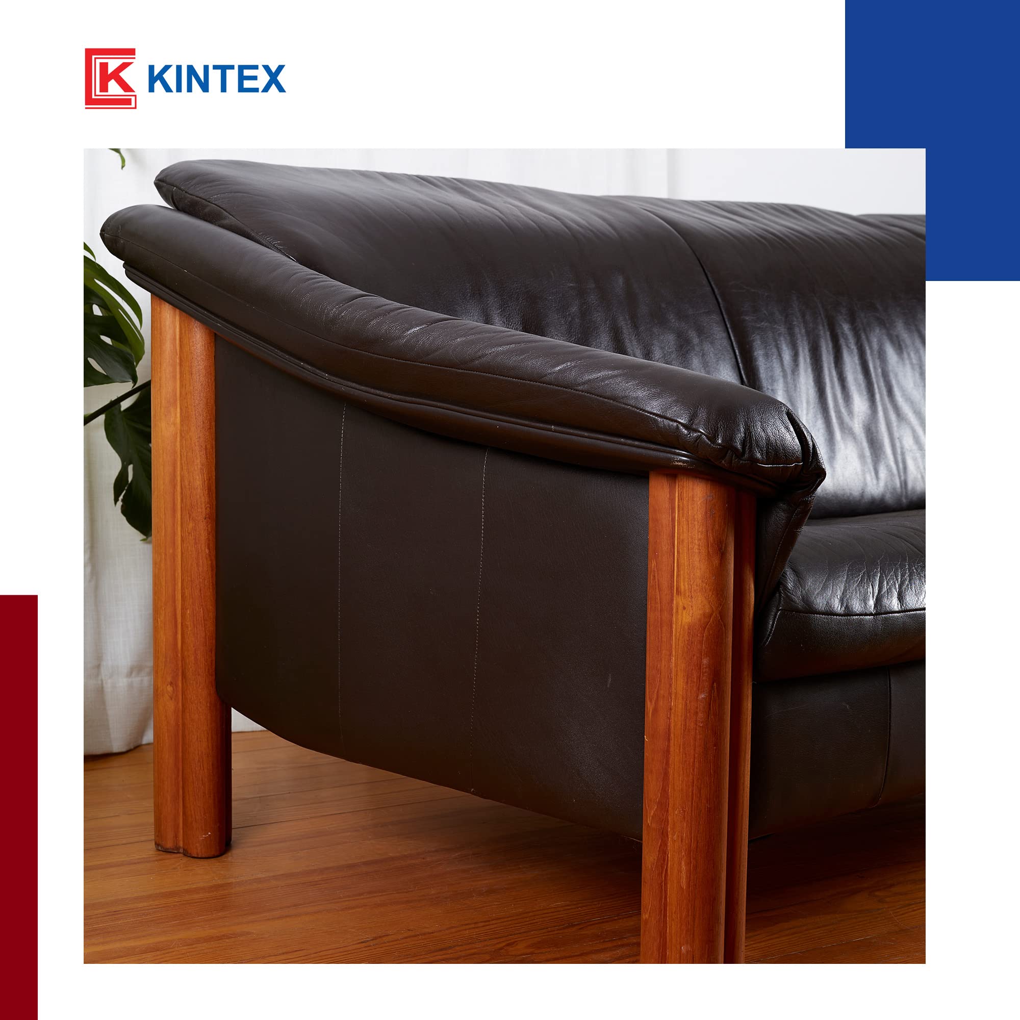 Faux Leather Upholstery Fabric - Quality Pebbled Pattern Leather for Chairs, Car Interior, Bags, & DIY Craft - 1.25 mm thk, 2 Yards of Fabric for Furniture Reupholster - Kintex, Savana