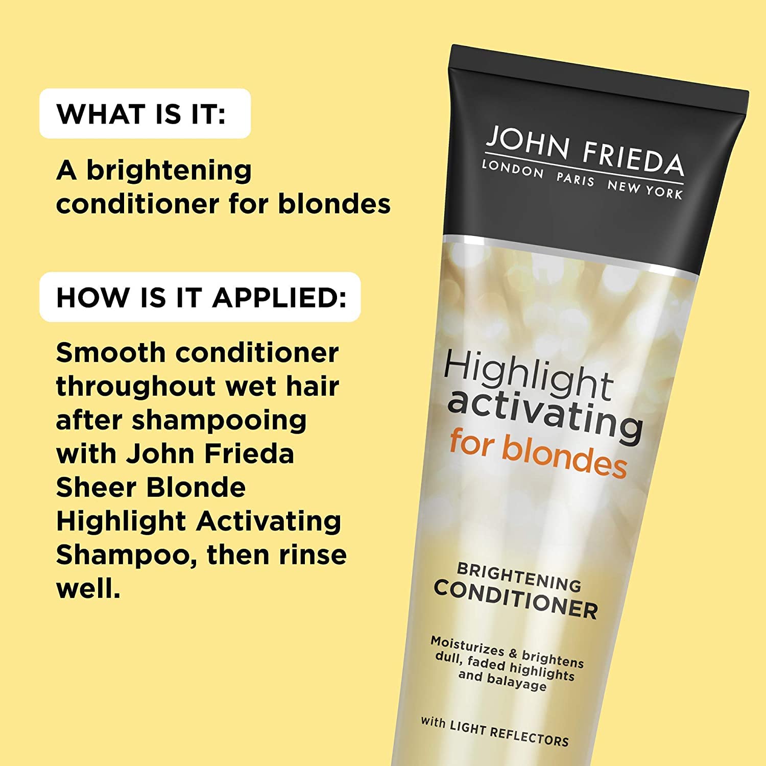 John Frieda Sheer Blonde Glistering Perfect Conditioner Platinum To Champagne - 8.45 Oz ( Pack of 3 )