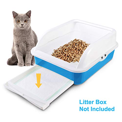 Petfamily Cat Litter Box Pads-Generic Refill for Tidy Cats Breeze Litter System,Litter Box Pads 16.9β x 11.4β-40 Count