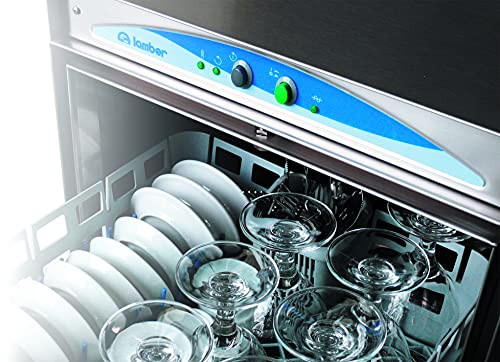 Eurodib DSP3 Lamber High Temperature Rack Undercounter Commercial Glass Washer, 30 Racks/Hr, Stainless Steel, 16" x 16" Rack Size, 208-240v, 15A, Silver