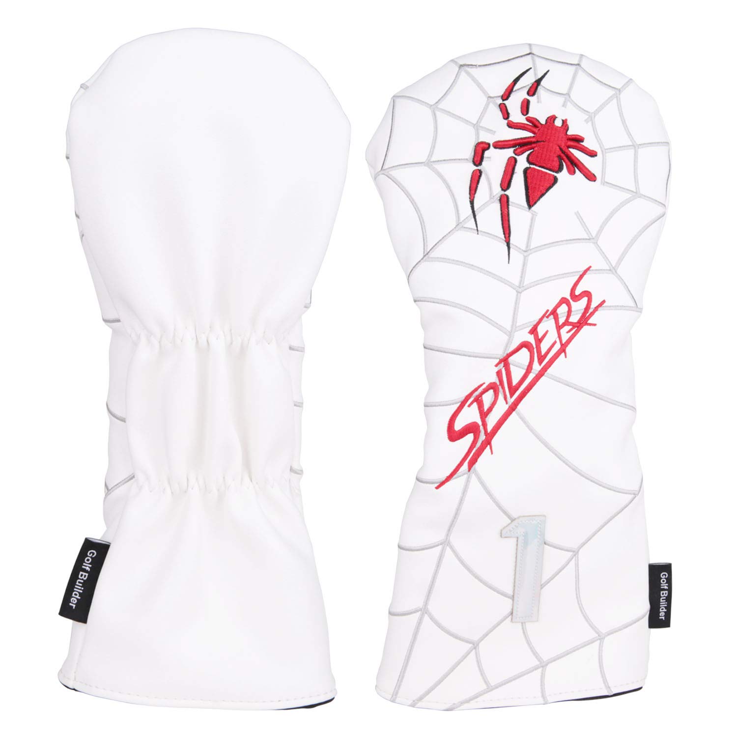 9pcs/Set Spider Embroidery White Golf Iron Club Head Covers 4-9,Pw,Sw,Aw Fits Right Hand