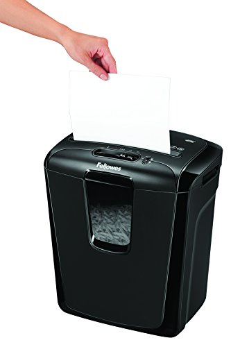 Fellowes 4605801 Powershred 49C 8-Sheet Cross-Cut Paper and Credit Card Shredder, Black