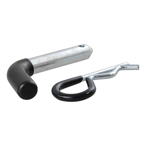 CURT 21411 Trailer Hitch Pin & Clip with Vinyl-Coated Grip, 1/2-Inch Diameter, Fits 1-1/4-Inch Receiver