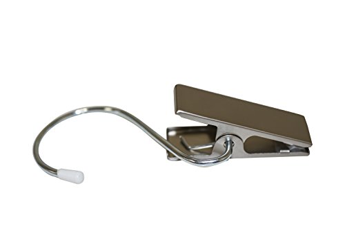 NAHANCO 610EC-50 Boot Clip Hanger, Brushed Chrome, Metal Clip, 4.5” (Pack of 50)