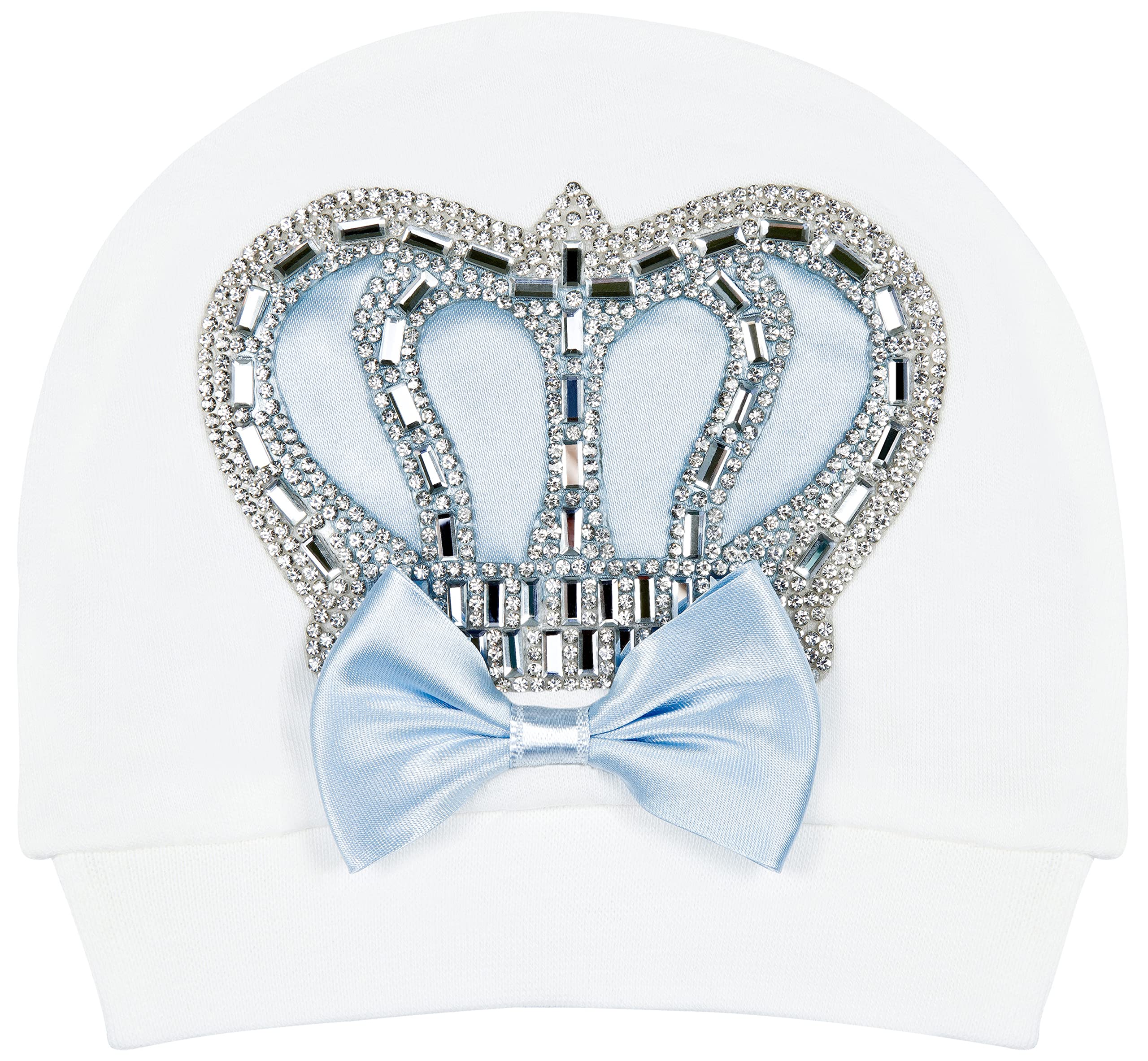 Lilax Baby Boy Jewels Crown Tuxedo Outfit Layette 5 Piece Gift Set 0-3 Months Blue