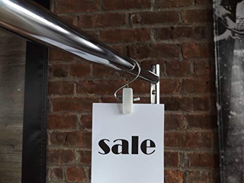 NAHANCO 610W12 Boot Clip Hanger, Chrome, White Plastic Clip, 4.5β (Pack of 12)