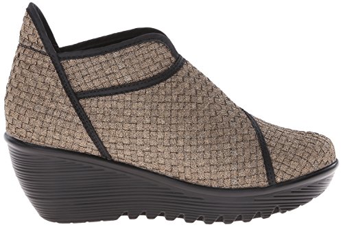 Bernie Mev Women's Zig Zag Ankle Bootie, Bronze, 38 EU/38 EU = 7.5-8 M US