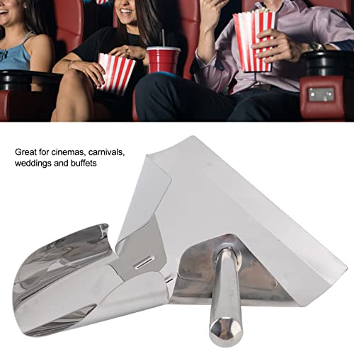French Fry Scooper Food French Fries Shovel Bagger Popcorn Scoop Rustproof Stainless Steel for Cinemas Buffet