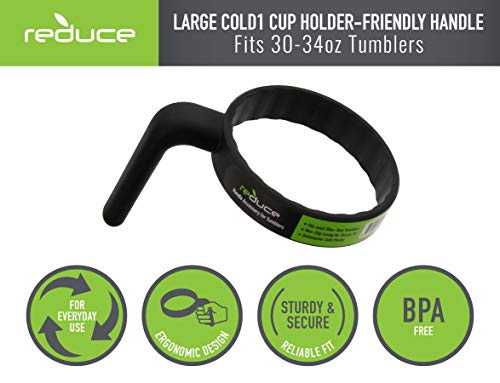Reduce Cold 1 Handle for 30-34oz Stainless Steel Tumblers - Turn Your Tumbler into a Travel Mug - Ideal for On-The-Go Drinking - Dishwasher Safe, BPA Free - Designed for Reduce Drinkware Only