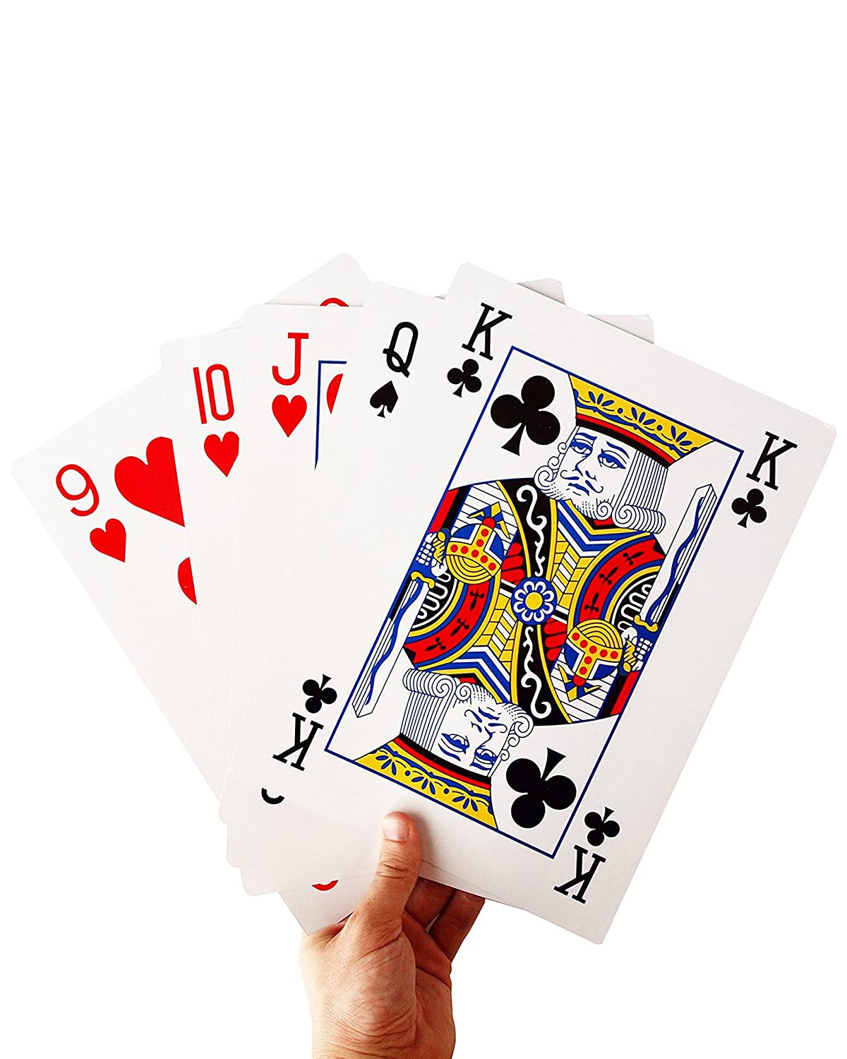 SeptCity Jumbo Playing Cards, Super Big Giant Game Theme Full Deck Huge Poker Oversize Decorations of Magic Party Fun for All Ages (1 Pack) (4 Times)