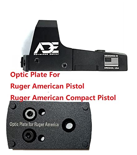 Ade Advanced Optics RD3-006 Green Dot Sight + Optic Mounting Plate for Ruger American Pistol