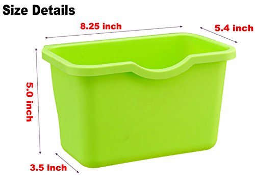 sunliveus 3 Pack Hanging Kitchen Wastebaskets Multipurpose Little Trash Compost Container Recycle Waste Garbage Bins Bowls for Kitchen, Office, Bathroom, Bedroom Drawers Cabinets Storage (White)