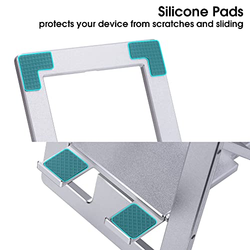 Arae Cell Phone Stand, Adjustable iPhone Stand for Desk, Aluminum Foldable Office Phone Holder Cradle Dock Compatible with iPhone 13 12 11 Pro Max Xs Xr 8 7 6 Plus, Samsung Galaxy Smartphones(4-8")