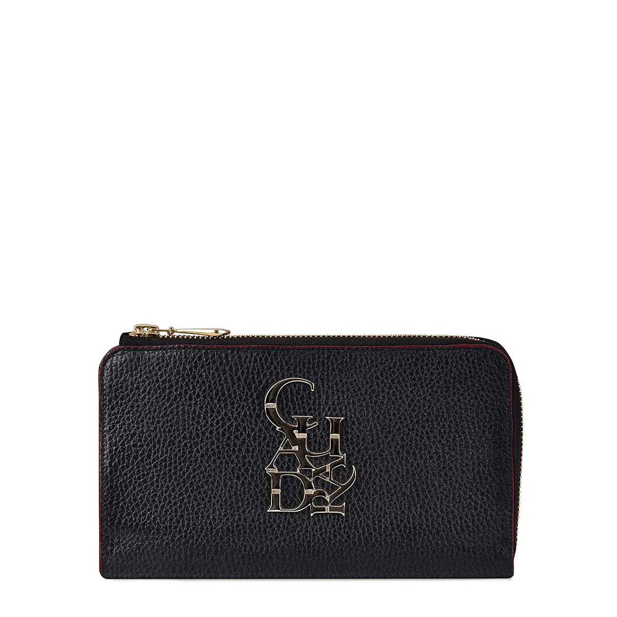 Cuadra women's wallet in genuine leather with zipper black, BD222RS