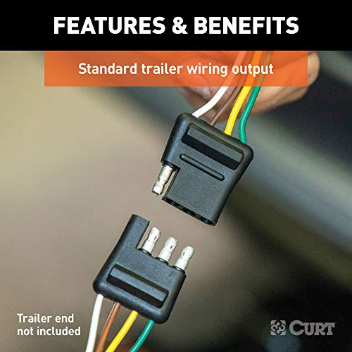 CURT 56127 Vehicle-Side Custom 4-Pin Trailer Wiring Harness, Fits Select Mitsubishi RVR, Outlander Sport, Lancer , Black