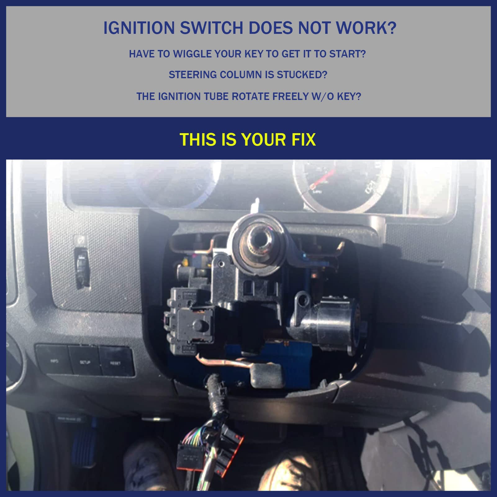 9L8Z-3511-A Ignition Lock Housing Compatible with Ford Escape (2008-2012) Ford Focus (2008-2011) Mercury Mariner (2008-2010), 989-019 Ignition Housing, Steering Lock Assembly 9L8Z3511A