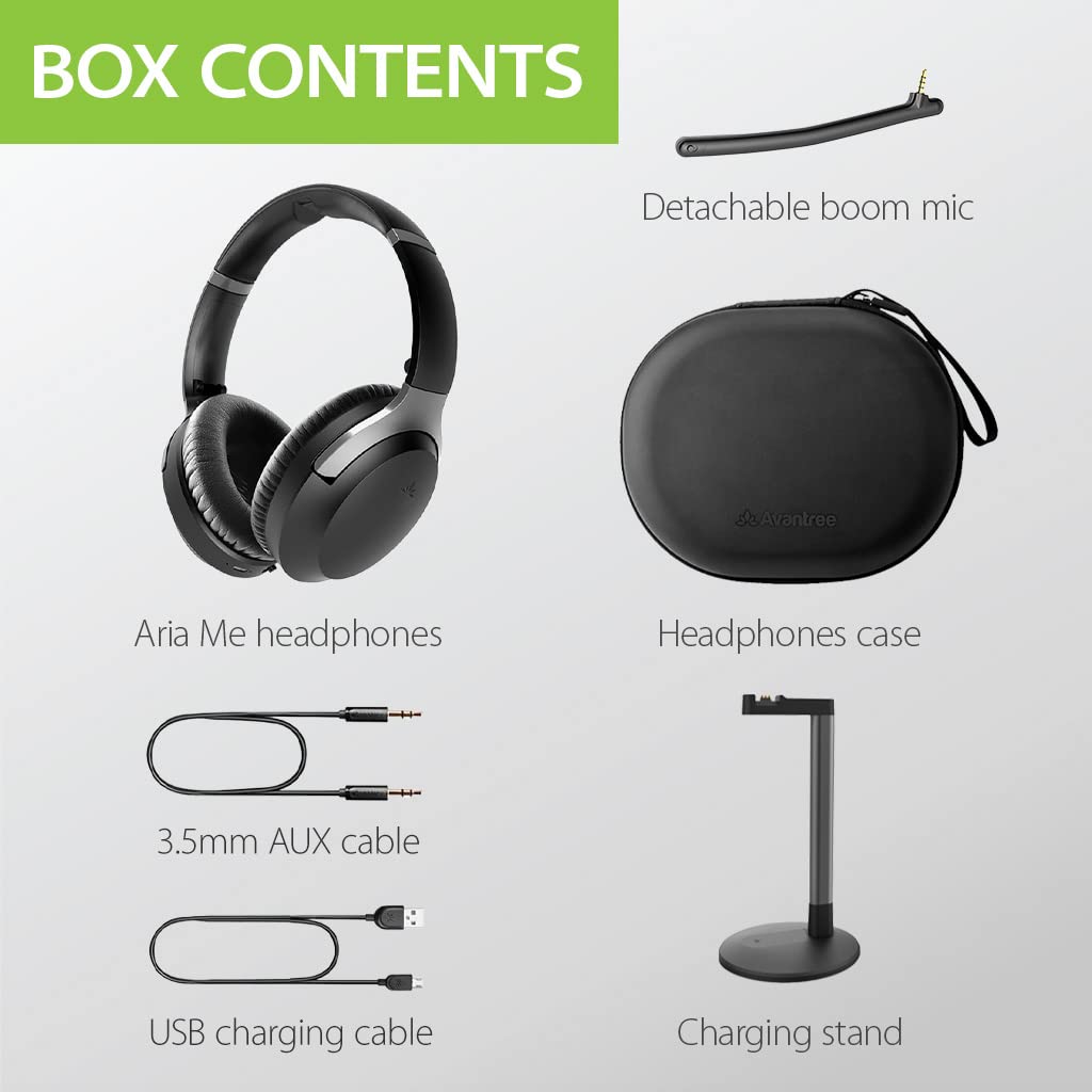 Avantree Aria Me - Bluetooth Headphones with Personal Hearing Profile, Ideal for Seniors & Hard of Hearing, Left/Right Ear Tunatble, Perfect for Wireless TV Watching with Charging Stand