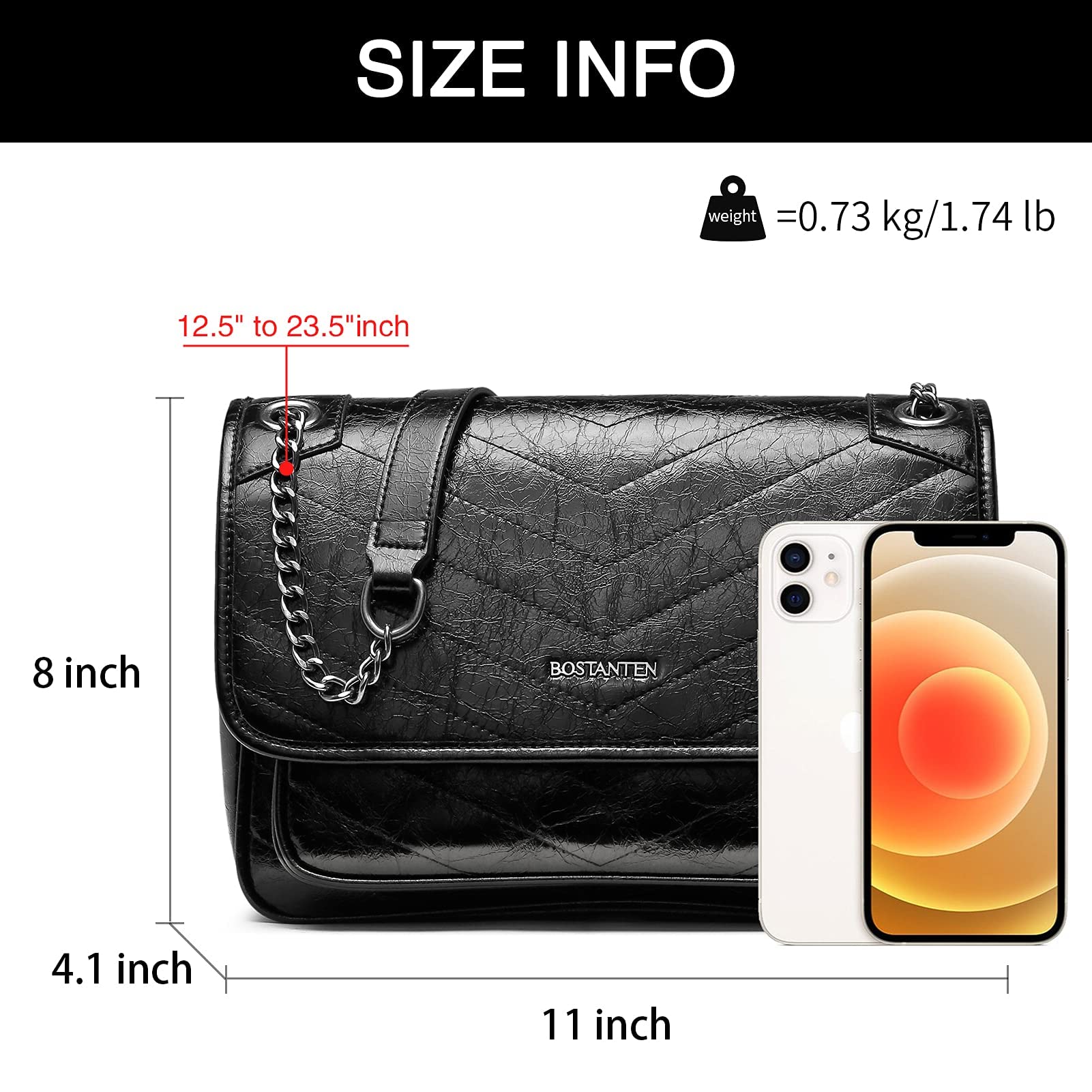 BOSTANTEN Shoulder Bags for Women Genuine Leather Designer Purses Handbags Small Top Handle Satchel Bags