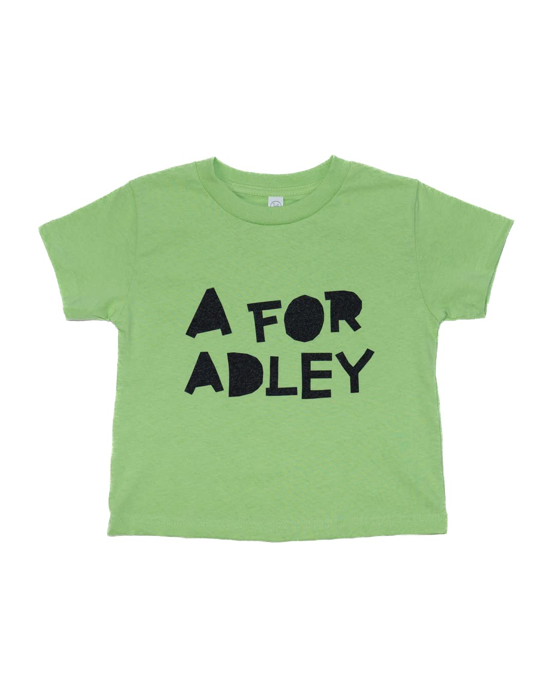 A FOR ADLEY Merch, Adley's Best Friends Forever Line Blackout Logo on Lime Green Youth Tee Shirt size 7
