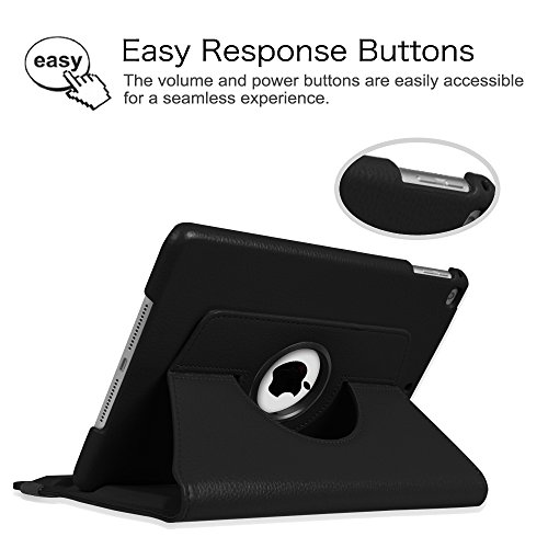 Fintie Rotating Case for iPad 6th / 5th Generation (2018 2017 Model, 9.7 inch), iPad Air 2 / iPad Air 1-360 Degree Rotating Protective Stand Cover Auto Sleep Wake, Black