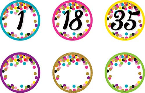 Teacher Created Resourcesยฎ Confetti Numbers Magnetic Accents, Pack of 42