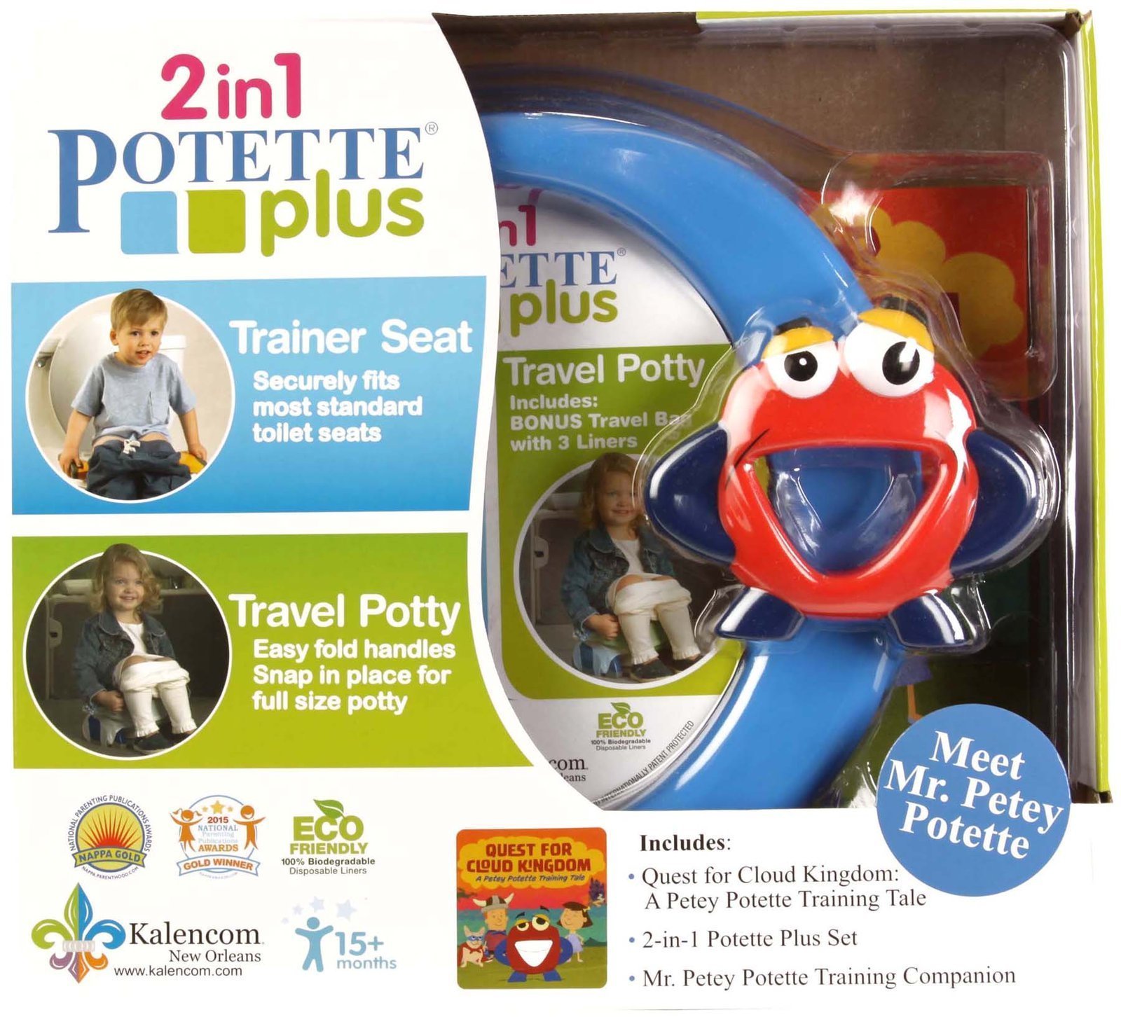 Kalencom Mr. Petey 2-in-1 Potette Plus Potty Training Kit, Blue, One Size