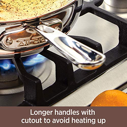 All-Clad Copper Core 5-Ply Stainless Steel Stockpot 8 Quart Induction Oven Broiler Safe 600F Pots and Pans, Cookware Silver