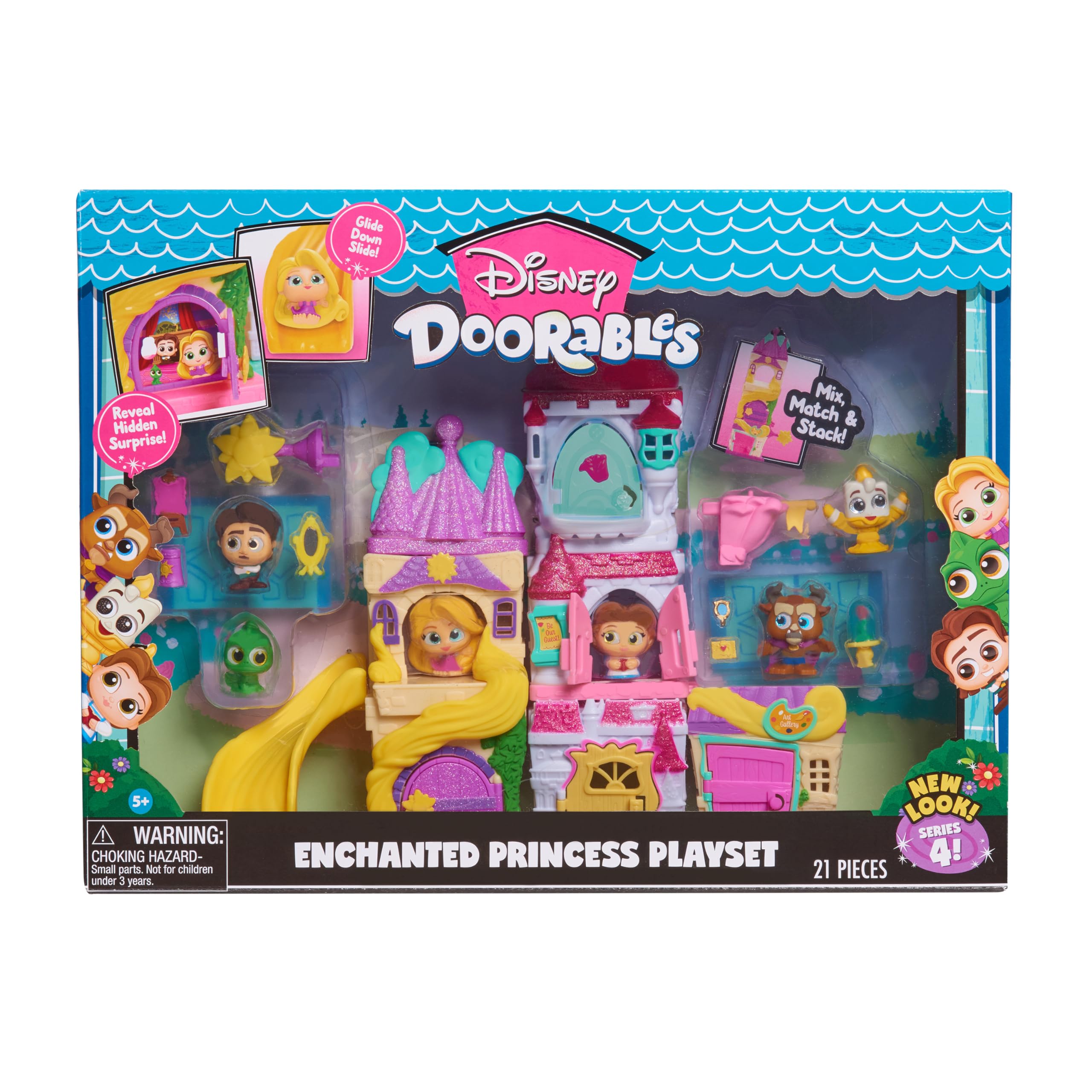 Disney Doorables Enchanted Princess Playset, 1.5-inch Collectible Figures