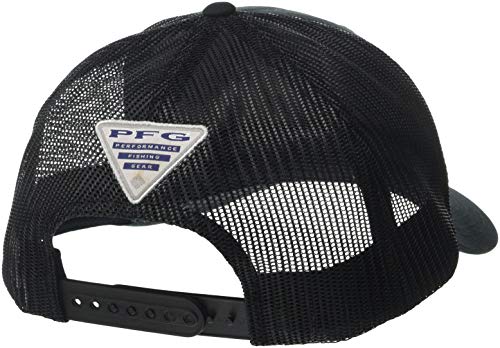 Columbia Standard PFG Hooks Mesh Snap Back-High Crown, Black, One Size